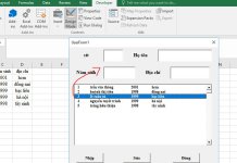 load dữ liệu từ listbox vào textbox bằng click chuột | Springo - Excel Online